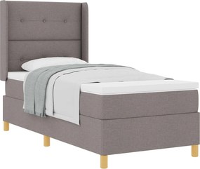 Postel s boxspringem s polštářem Taupe 90 x 200 cm textil 3341816