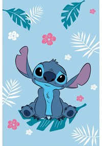 Modrá fleecová dětská deka 100x150 cm Lilo a Stitch "Blue" – Jerry Fabrics