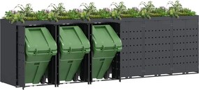 Úložný box na 6 popelnic Antracit 408 x 77,5 x 121,5 cm 3394747