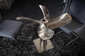 Designový jídelní stůl Propeller 94 cm stříbrný