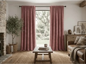 Zatemňovací závěs ELVIO VELVET 140x250 cm, starorůžový Zavěšení: Kovové kroužky