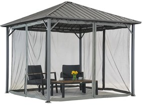 Zahradní altán Itaka 3x3 s moskytiérou antracit Garden Point