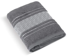 Bellatex Froté ručník a osuška Mozaika tmavá šedá velikost Osuška - 70x140 cm