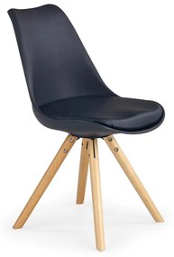 Jídelní židle Amadora, černá / buk