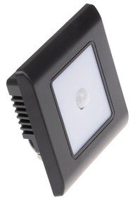 T-LED LED vestavné svítidlo PIR-RAN-B černé Studená bílá