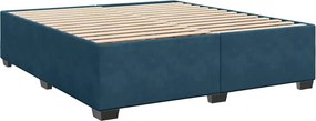 Box spring postel s matrací modrá 200 x 200 cm samet 3286418
