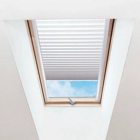 Roleta Plisé na střešní okna, Průsvitná, Světle šedá, P 008 , 30 x 70 cm