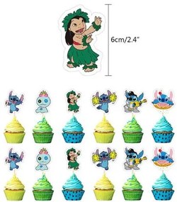 Narozeninová party dekorace s motivem Lilo a Stitch Varianta: malé dortové vložky - 24 ks