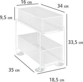 Kuchyňský koš na potraviny GIOMA, 2-patrový, bílý, WENKO