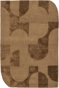 Hnědý koberec s příměsí vlny 170x240 cm Livo – WOOOD