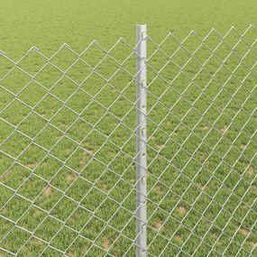 Plot s řetězovým odkazem a sloupkem 10 x 1,4 m Pozinkovaná ocel 3336290