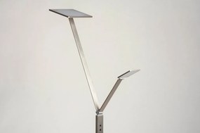 Stojací designová lampa Asymetrico Gene Silver Quadra