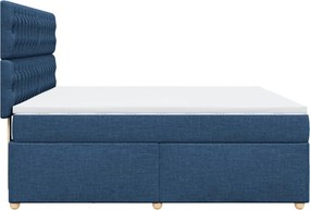 Box spring postel s matrací modrá 180x200 cm textil 3293672