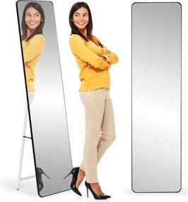Volně stojící zrcadlo DUO 148 cm černé