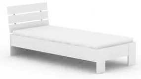 Dětská postel REA Nasťa 90x200cm - bílá, 1. pás čela 1027 - bílá, 2. pás čela 1100 - zelená, 3. pás čela v barvě postele