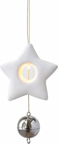 LED závěsná dekorace hvězda 8 cm, na baterie CR2032