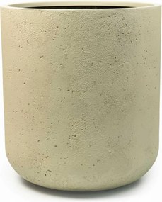 Kulatý květináč CHICO, sklolaminát, průměr 45 x výška 50 cm, krémový