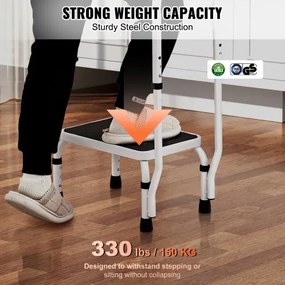 Stoupací žebřík 3 Nastavitelná výška s rukojetí Maximální zatížení 150 kg