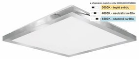 Top Light -LED Koupel. stropní svítidlo SILVER LED/10W/230V IP44 28x28 cm chrom