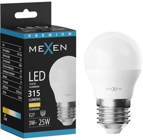 Mexen Nova Žárovka LED E27, G45, 3W, Teplá - 3000K, 315 lm - L101-E27-0330-01