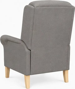 křeslo relaxační, odpočinkové, ušák, dřevo/textil, 101x95x75 cm, přírodní/taupe, Dekorino KR20260039