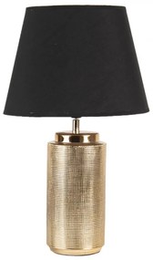 Zlatá stolní lampa Annalies s černým stínidlem- Ø 30*51 cm E27/max 60W – 30x51 cm