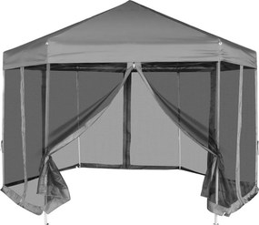 Nůžkový altán 3,6x3,1m šedý se stěnami