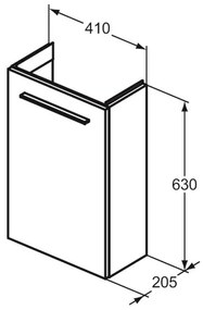 Ideal Standard i.Life S Skříňka pod umývátko 41 cm, šedý křemen matný T5296NG