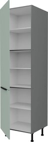 ARIA sa | vysoká skříňka 60 DK-215 2F potravinová s policemi | 60 cm | ANTI FINGERPRINT povrch | antracit/aquamarine