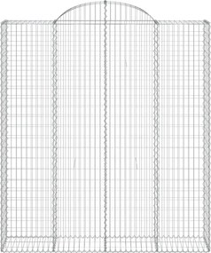 Klenuté gabionové koše 3 ks 200x50x220/240cm pozinkované železo 3146447