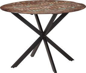 Jídelní stůl Ø 110 x 78 cm masivní recyklované dřevo a ocel 338455