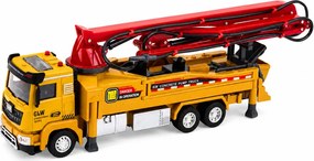 LEAN Toys Nákladní auto s čerpadlem na beton, světla, zvuky, voda, měřítko 1:40