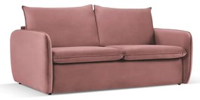 Růžová sametová rozkládací pohovka 194 cm Vienna – Cosmopolitan Design