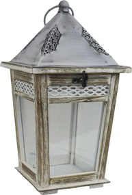 Dřevěná lucerna 33,5 cm D6039
