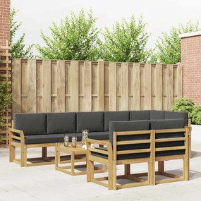 Venkovní pohovková souprava 9 ks Bílá a antracitová Polyester 3387841