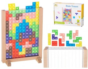 5315 Logický dřevěný hlavolam - Tetris 42 dílků