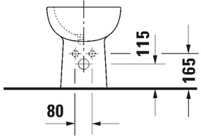 Duravit 22411000002 - Stojící bidet D-CODE 35,5x52,5 cm keramika/lesklá bílá