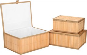 Bambusový úložný box SPRINGOS BAMBOO sada 3 ks
