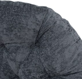 Luxusní otočné křeslo, houpací, šedá, DELMOR