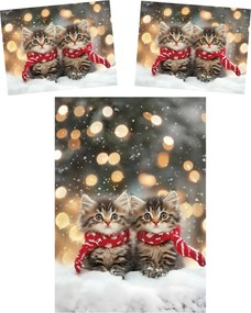 3D povlečení z mikrovlákna SNOWY PAWS barevné Rozměr povlečení: 2 ks 70 x 90 cm | 140 x 200 cm