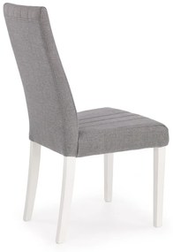 Krzesło w stylu skandynawskim Tapicerowane Biało-szare PIERCA