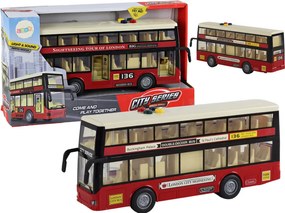 LEAN Toys Patrový městský autobus se světly a zvuky červený 1:16