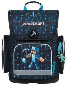 BAAGL Školní aktovka Ergo Minecraft Blue Axe