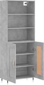 Skříň highboard betonově šedá 69,5x34x180 cm kompozitní dřevo 3189937