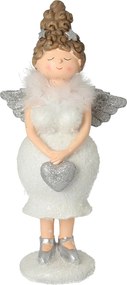 Figurka Angel Heart 30 cm silver
