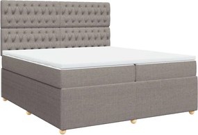 Box spring postel s matrací taupe 200x200 cm textil 3294474