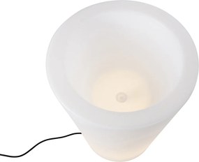 Chytrá venkovní stojací lampa s květináčem bílá IP65 vč. LED Wifi A60 - Verano