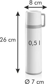 TESCOMA Termoska s hrníčkem CONSTANT CREAM 0,5 l, nerez