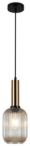 ITALUX PND-5588-1M-BRO+AMB - Lustr na lanku ANTIOLA 1xE27/40W/230V bronz