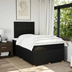 Box spring postel s matrací černá 120x200 cm textil 3292025